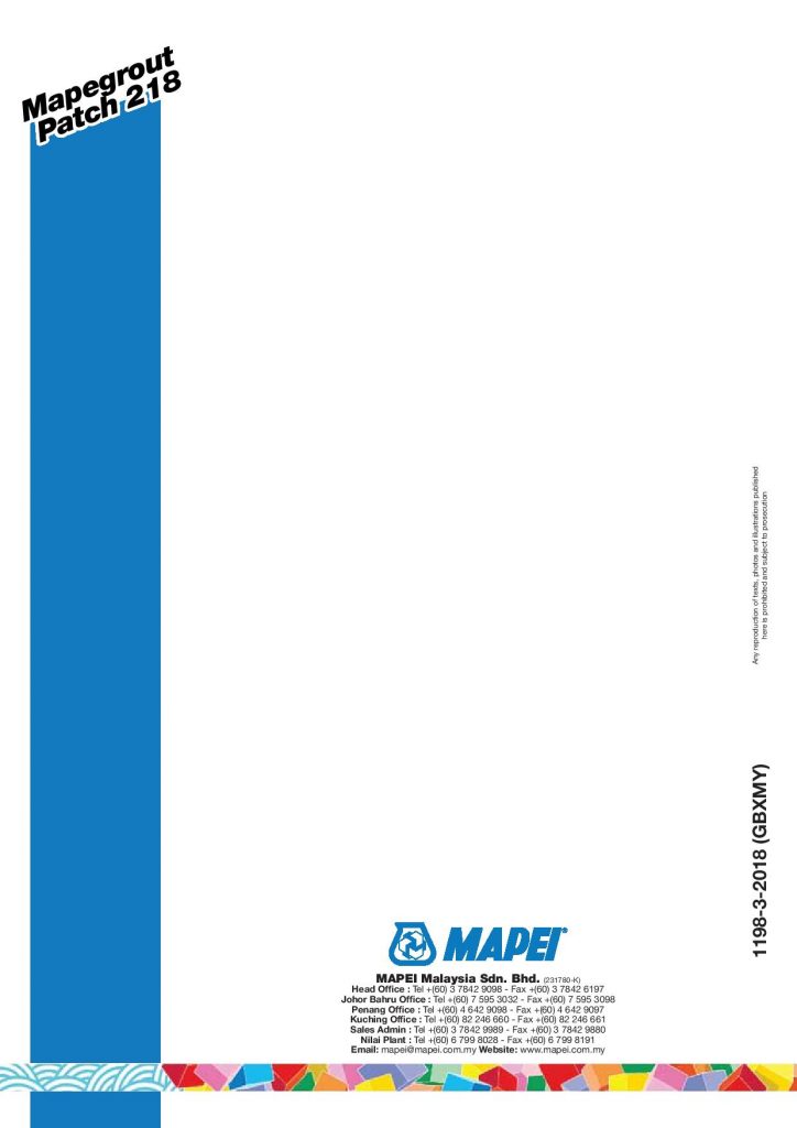 Mapei Mapegrount Patch 218 25KG – A.S. CHIN HIN